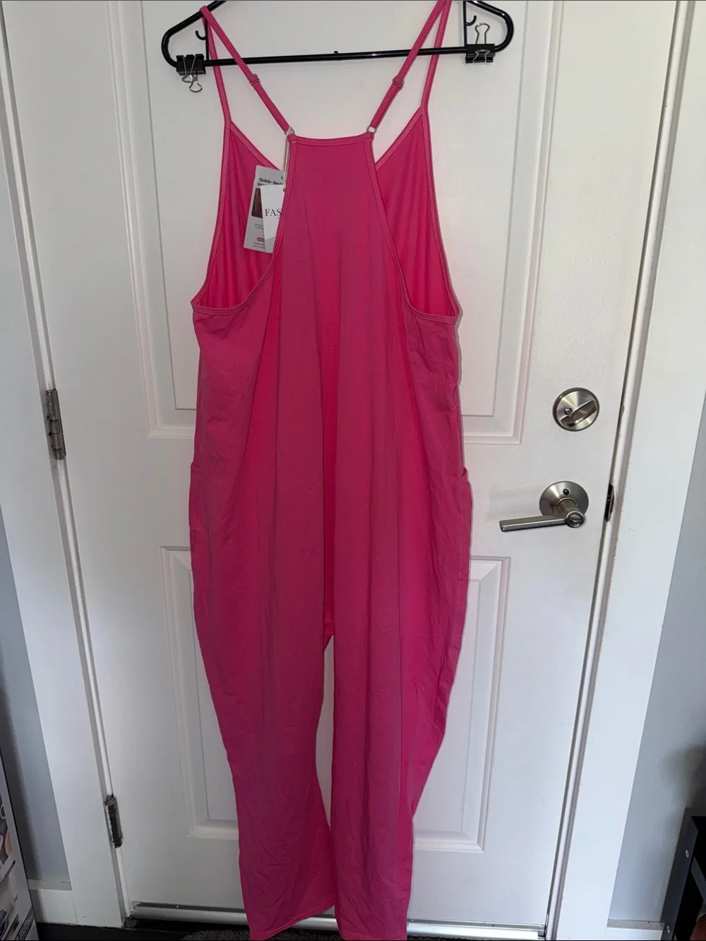 Pants & Jumpsuits | Womens Hot Pink Relaxed Jumpsuit With Pockets ...